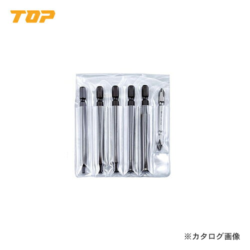 【メーカー】 ●トップ工業（株） 【特長】 ●各種六角穴付ボルトの着脱に最適な先端工具です。 ●大径サイズ17mmまで豊富な品揃えです。 【仕様】 ●セット内容(本):6 ●セット内容:EHB-30、40、50、60、80、DB2-65 ●...