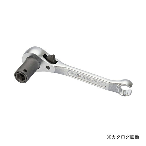 【メーカー名】 ●トップ工業（株） 【特徴】 ●狭い場所に最適！手のひらサイズのショートタイプ！空調内でも作業楽々です。 ●持ち替え不要！ソケット部は10mm・13mmのスライド式ダブルソケットを採用。 ●マルチソケット対応！蝶ネジや大径パ...