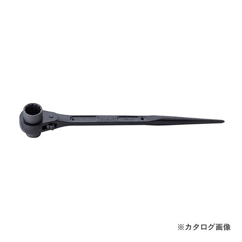 【メーカー名】 ●トップ工業（株） 【特徴】 ●本体は勿論、爪も鍛造品であり強度が抜群です ●頭部は加工の際の穴埋めを施してあり、円滑なラチェット駆動を維持します ●シノ部は鉄骨等の穴合わせに便利です ●セーフティコード用のφ4.5mm穴が...