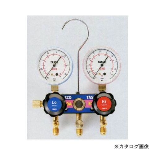 【メーカー】 ●（株）イチネン TASCO 【仕様】 ●マニホールド品番(TA122F) ●ゲージ経：68φ ●圧力計：-0.1〜5.3MPa(TA140G) ●連成計：-0.1〜3.8MPa(TA141G) ●チャージホース：92cm(赤...