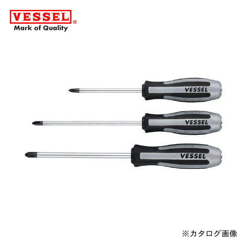 【メーカー】 ●（株）ベッセル 【特長】 ●ハンマーで叩くと刃先が瞬間的に12°逆回転します。 ●十字穴がつぶれたネジや、錆びたネジなどを緩めることが出来ます。 ●グリップには油作業に理想のノンスリップ加工。 ●軽量化を実現。通常の貫通ドラ...