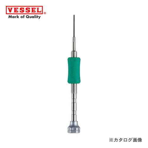 【メーカー】 ●（株）ベッセル 【特長】 ●六角（ヘックス）ドライバーです。 ●クッショングリップはハンドルを自在にスライドできるので、使いやすいお好みの位置に移動できます。 ●ローレット加工で細かな回転が行えます。 【用途】 ●精密機器の...