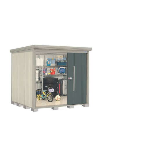 タクボ　物置Mr.ストックマン ダンディ NDシリーズ背面棚タイプ屋根タイプ：標準型耐荷重タイプ：多雪型間口2200mm×奥行き2290mm×高さ2110mm面積5.04m2（1.53坪）床耐荷重3020kg基礎ブロック必要数（別途必要）:...