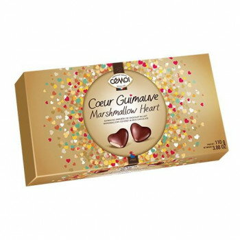 食べやすい個包装伝統のレシピをもとにチョコレートでコーティングしたハート型のギモーヴ(マシュマロ)です。※本製品はアーモンドを加工する施設において製造されております。※日本国内のみ販売可能な商品です。内容量110gサイズ個装サイズ：24×3...