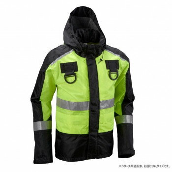 デザイン性際立つブレイブレインのフルハーネス仕様ツートンカラーと反射材使いで悪天候下も安全にスタイリッシュに。高所作業中の不意の雨にもすぐ対応できるフルハーネス仕様。破れにくく蒸れにくい軽量リップストップ生地の着心地も魅力。ベンチレーション...