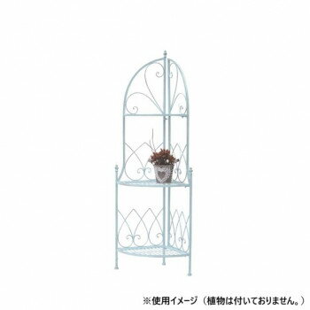 ガーデニング用3段コーナーラック観葉植物や小鉢を立体的に飾れる、ディスプレイ用にぴったりなラックです。サイズW42.5×D32×H115cm個装サイズ：116×6.5×32cm重量個装重量：5000g仕様カラー:ライトブルー折りたたみ式生産...