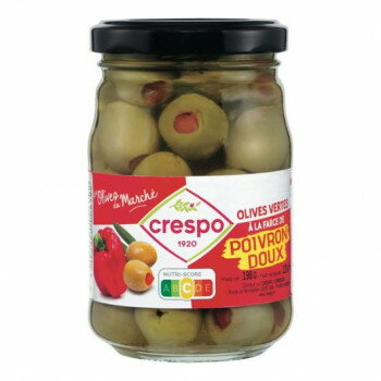 オリーブに赤ピメントペーストを詰めましたパスタやサラダなどのお料理はもちろん、マティーニの飾りや、ワインやビールのおつまみに。スペインが誇るクレスポブランドのオリーブは、その繊細な香りと口当たりの良い味わいで世界中で好評を得ています。カクテ...