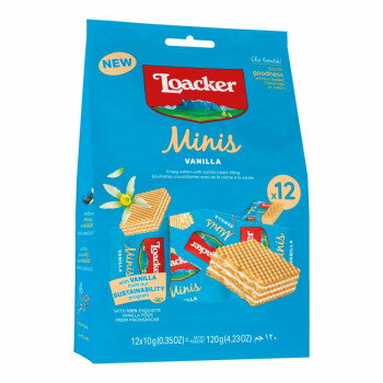 リッチな風味香り高いブルボンバニラを使用した繊細な甘さのバニラクリームを、4層のウエハースでサンド。内容量120gサイズ幅124×奥行66×高さ195mm個装サイズ：26.6×24×17cm重量131g個装重量：1300g仕様賞味期間：製造...