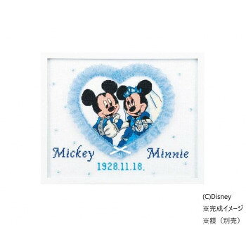 世界中で愛されているディズニーキャラクター。かわいいミッキー&ミニーのメモルアルサンプラー。アルファベット図案付なので、お名前・日付が変えられます。技法はクロス・ステッチ。額(W-35)は別売。技術レベルは中級者向。サイズ個装サイズ：32×...