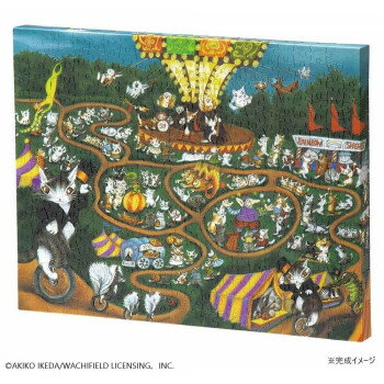 お子様への贈り物に!町にサーカス団がやってきた!ダヤンとジダンが一輪車で会場を盛り上げます!キャンバスパズルはプラスチック製のジグソーパズルです。できあがりは、まるでファブリックパネルです。すぐに飾れる壁掛けパーツ付きです。組み立てかんたん...