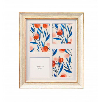 おすすめナチュラルテイストの4面フレームです。サイズ外寸:219×258mm、内寸:180×218mm、窓寸:169×208mm個装サイズ：23×27×2cm重量360g個装重量：385g素材・材質ポリスチレン仕様縦横兼用、置掛兼用付属品取...