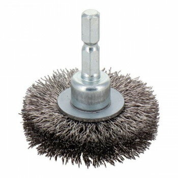 おすすめバリ取り、ステンレスの研磨、高温状態での各種研磨作業用です。サイズ50mm個装サイズ：10×10×10cm重量個装重量：100g素材・材質ステンレス線仕様最高使用回転数:3800rpm線径:0.30φ軸径:6.35mm六角軸生産国日...