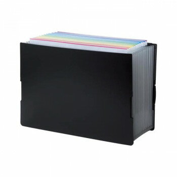 おすすめキャビネットにピッタリ収納できる。12色のロング見出しが付いたボックスタイプのドキュメント。1ポケットにコピー用紙が約150枚収容できます。※キャビネット内寸法が317mm幅より小さいサイズには使用しないで下さい。破損の原因になりま...