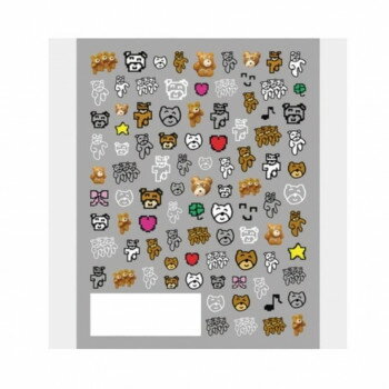 貼るだけで簡単におしゃれなネイルが完成サロンのロゴとなっているクマを、イラスト、3D、ドット絵でシールにしました。様々なデザインのシールが入っているので楽しみながら使っていただけると嬉しいです。サイズシートサイズ:88×120mm個装サイズ...