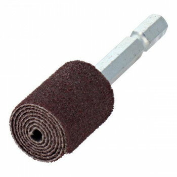 おすすめ溶接後のバリやビート取り、金型や部品の細部補修、金属全般の研磨・木材・樹脂のカエリ取り。サイズ外径18×幅25mm個装サイズ：20×20×10cm重量個装重量：300g仕様粒度:80軸径:6.35mm六角軸最高使用回転数:8000r...