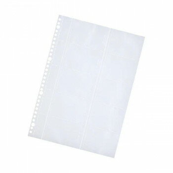 おすすめA4・S30穴タイプのカード収容用横入れタイプポケット。名刺の出し入れをスムーズにした工夫のユニバーサルデザイン商品。サイズ212×297mm個装サイズ：30×22×1cm重量個装重量：180g素材・材質ポリプロピレン仕様サイズA4...