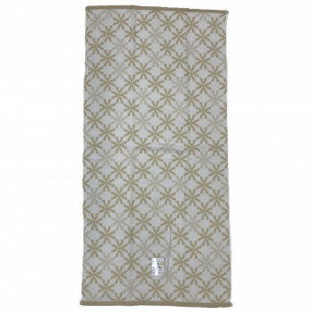 幾何学模様のお花柄が特徴幾何学模様のお花柄が特徴のタオルです。【無撚糸】撚(よ)りのほとんどない糸のことをいいます。通常糸は綿の繊維を撚り合わせてできており、撚る回数で糸の質感や耐久性が決まってきます。無撚糸はその名の通り「撚りのかかってい...