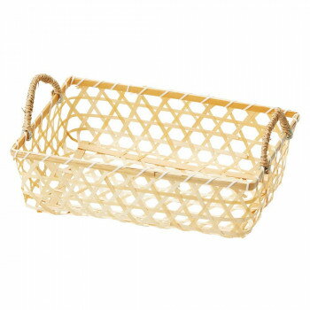 シンプルデザイン侘び寂びを感じるやさしいかごです。サイズW35×D23×H10(16)cm個装サイズ：35.5×23.5×11.0cm重量個装重量：110g素材・材質竹生産国ベトナム、中国fk094igrjs