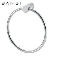 トイレなどに!!シンプルなタオルリングです。【ご注意】本品に乗ったり寄りかかったりして、無理な力を与えないで下さい。また、付属部品は指定位置に確実に取り付けて下さい。器具破損やケガをするおそれがあります。サイズ個装サイズ：20×19×7cm...