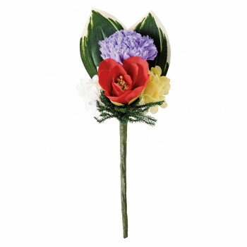 プリザーブドフラワーのミニ仏花プリザーブドフラワーとアーティシャルフラワーを組み合わせた仏花です。花筒や花瓶にそのまま入れてお供えに。※花材等は、生花を加工していますので変更になる場合がございます。サイズ約90×60×210mm個装サイズ：...