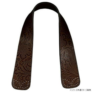 おすすめ本革を使用した手さげタイプの持ち手です。丈夫で高級感があり、手縫い用の穴が開いておりますので、簡単に取り付けられます。革の表面には模様が型押し加工されており、見た目も手触りも美しい仕上がりです。バッグ作りやリメイクに最適で、肩掛けや...