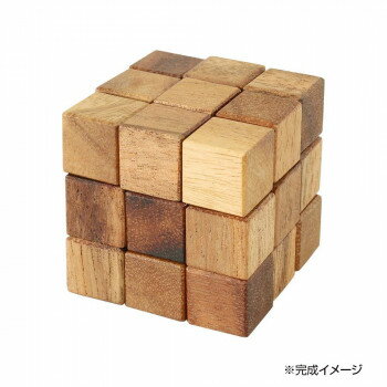超難解、頭の体操!!木のぬくもりが懐かしいパズル。レトロな木製のパズル。インテリアとして飾っても雰囲気が出ます。つい夢中になってしまう面白さです。サイズ完成サイズ:約W5×D5×H5cm個装サイズ：6×6×6cm重量個装重量：150g素材・...