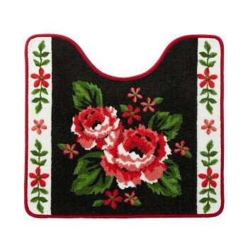 大人っぽい花柄でトイレ空間を華やかに♪スタンダードなサイズのトイレマットです。裏面にすべりにくくするための加工を施しております。洗濯機で洗えますので、清潔にお使いいただけます。サイズ約55×60cm個装サイズ：30.0×22.0×5.0cm...