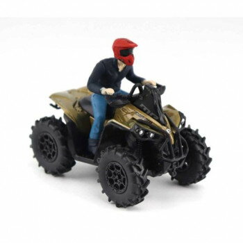 カナダのATV1000ccクラスの高出力エンジンと大径タイヤで、極限の地形でもパワフルに走破します。サイズ個装サイズ：30.0×20.0×10.0cm重量個装重量：300g素材・材質ダイキャスト他仕様1/32スケール生産国中国fk094igrjs