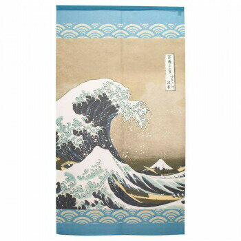 お店・お部屋のインテリアや、お土産・贈り物に!現代の日本でも愛される名画を、一枚ずつトリミングしのれんに再現しました。国産市松柄レースに、印刷技術で発色豊かに仕上げました。【市松柄レース】市松模様が入っている程よい透け感が特徴の生地です。柔...