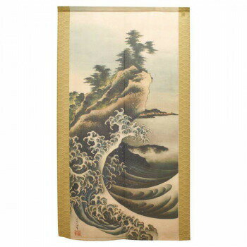 お店・お部屋のインテリアや、お土産・贈り物に!現代の日本でも愛される名画を、一枚ずつトリミングしのれんに再現しました。国産市松柄レースに、印刷技術で発色豊かに仕上げました。【市松柄レース】市松模様が入っている程よい透け感が特徴の生地です。柔...