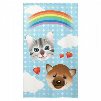 お店・お部屋のインテリアや、お土産・贈り物に!織物の町、群馬県桐生市で生産された国産市松柄レースに、最新の印刷技術で丁寧にプリントした高級のれんです。【市松柄レース】市松模様が入っている程よい透け感が特徴の生地です。柔らかく、圧迫感が少ない...