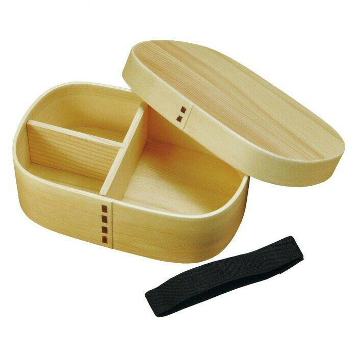 白松を使用したわっぱ弁当箱!お手入れしやすい全面塗装です。サイズ約18.4×12.5×H5.8cm個装サイズ：19×13×6cm重量個装重量：500g素材・材質松(塗装:ウレタン)仕様容量:約600ml食器洗浄機不可仕切付付属品ゴムバンド生...