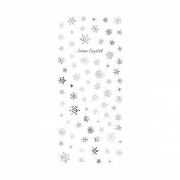 貼るだけで簡単におしゃれなネイルが完成!シルバーの雪の結晶がシンプルでおしゃれなネイルシールです。しなやかフィットシート使用。サイズシートサイズ:63mm×130mm個装サイズ：15×9×1cm重量個装重量：7g素材・材質ポリエチレンフィル...