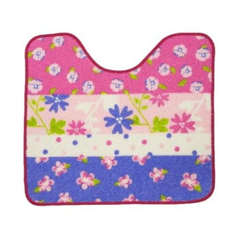 明るく華やかなデザインのトイレマット♪明るい色合いのフラワー×ドットデザインがキュートで個性的。裏面に滑りにくい加工を施しているので、横ズレしにくいです。※モニターの設定などにより、実際の商品と色味や素材の見え方が異なる場合がございます。あ...