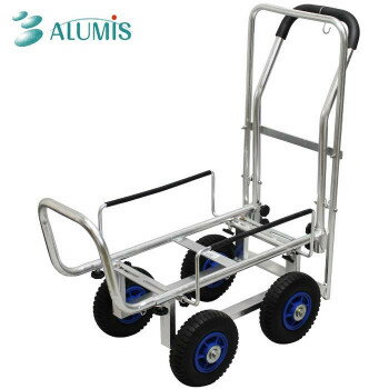 様々なサイズの荷物を載せられる優れもの伸縮自在のアルミ製キャリー。ノーパンクタイヤ搭載で悪路も安心して走行できます。工具を使わず簡単に組み立てられます。傾斜がある所でも安心して使えるブレーキ付き。※北海道・沖縄・離島は別途運賃がかかります。...