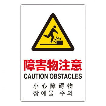 おすすめ四カ国語対応。注意喚起に役立つ安全標識です。サイズ450×300mm、取付穴:φ2.5mm個装サイズ：47×32×2cm重量個装重量：1000g素材・材質アルミ仕様厚さ:0.9mm取付穴(端部):4ヵ所JIS・Z・8210・2017...
