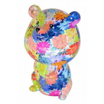 クマの貯金箱カラフルでポップな貯金箱です。サイズW95×H155×D95mm個装サイズ：10.0×10.0×15.5cm重量0.3kg個装重量：255g素材・材質陶器生産国中国fk094igrjs