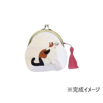 かわいいネコをモチーフにした手づくりキット。表面用に2種類のパターン用の糸が付属しており、お好きな色の糸を使って、ネコのししゅうを楽しんでいただけます。ちょっとした小物入れにお使いいただけるサイズです。サイズ(出来上がりサイズ)約縦12×横...
