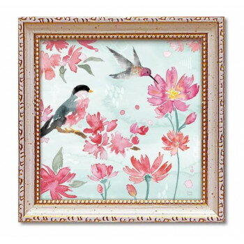 おすすめアメリカ女性作家であるディーナ ジューンの絵と、額がセットになった商品です。絵の表面を特殊な透明ゲルを使って凹凸加工を施し、油絵のような質感を出しています。100%アクリル製の材質で、優れた柔軟性と耐水性があります。紫外線にも強く、...