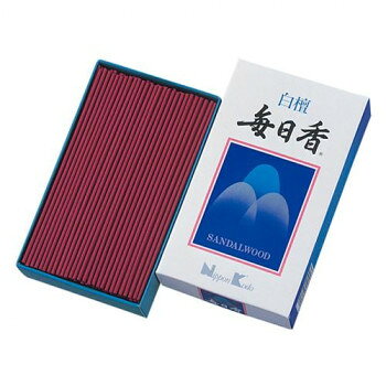 上質な白檀の香りをさらに引き立たせました親しみやすい白檀を基調とした「毎日香」をさらに白檀を引き立たせた毎日香の高級品。上質な白檀の香りを高雅な紫色のお線香に仕上げました。サイズ(約)高さ154×幅90×奥行35mm個装サイズ：16×9.6...