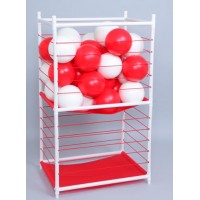 ボールを入れるのに便利なカゴです。少ないスペースで、たくさんのボールを保管できます。1段ずつ分解して使用することも可能です。サイズ全幅80×奥行60×全高138cm(2段重ね時)個装サイズ：70×65×30cm重量約4.5kg個装重量：46...