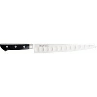 プロの理想の切れ味と使い易さを追求した造り。食材と刃の接触面積が減り、肉の筋取りや大きな肉の切り分け、肉の薄切りにも使える庖丁です。サイズ個装サイズ：39×6×3cm重量個装重量：250g素材・材質刀身:モリブデン・バナジウム鋼ハンドル:抗...