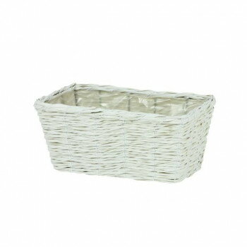 おすすめポリエチレン製テープをねじって編んだバスケット。天然素材のような雰囲気もありながら、耐水性も持ちあわせています。※水濡れや強く擦れた場合など、色落ちや色移りすることがあります。サイズD3.5号W:26×15×11cm個装サイズ：31...