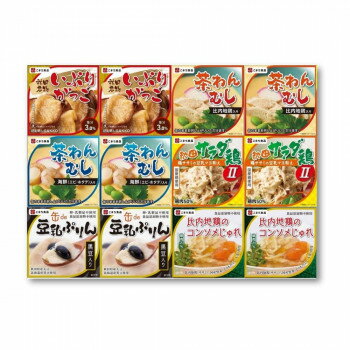 缶詰12点セット「いぶりがっこ」「比内地鶏茶碗むし」「海鮮茶碗むし」「秋田サラダ鶏」「豆乳ぷりん」「比内地鶏のコンソメじゅれ」の6缶セットです。【賞味期間】いぶりがっこ:1080日比内地鶏茶碗むし:360日海鮮茶碗むし:1080日秋田サラダ...