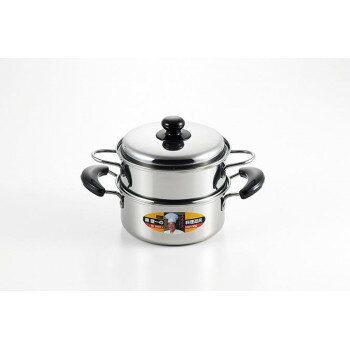 大きめサイズの二段蒸し器中華まんなどがふっくら仕上がります。両手鍋に中子を外せば18cmの両手鍋として毎日の料理に使えます。お手入れがしやすく扱いやすいベーシックなステンレス製です。サイズ約310×195×205mm個装サイズ：32×20....