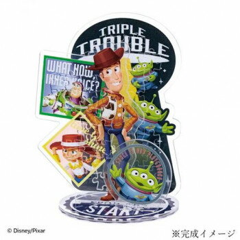 ディズニー「アクスタポップ」トイ・ストーリーアクスタポップは、2枚のパズルと1枚のパーツを組み合わせアクリルスタンド風にディスプレイして楽しめます。サイズ完成時:約H120×W93×D75mm個装サイズ：4×11×15cm重量個装重量：84...