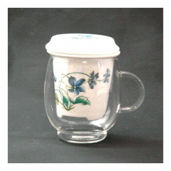 ひとり気ままなティータイムに!ガラスのマグカップに陶磁器の茶こしと蓋をセットしました。茶こしは底部が三つ脚になっており、マグカップに茶こしの脚を引っ掛け、熱いお茶の湯切りをすることができます。蓋は裏返すと茶こし受けとしてもご使用いただけます...