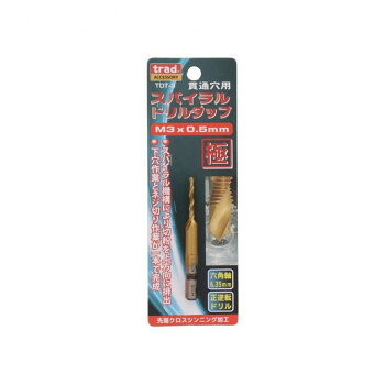 おすすめクロスシンニング加工付なので食いつきがよくポンチ作業が不要です。サイズサイズ×ピッチ:M3×0.5mm、全長:68mm、溝長:20mm個装サイズ：20×20×5cm重量個装重量：100g素材・材質HSS-M2仕様用途:アルミ・真鍮・...