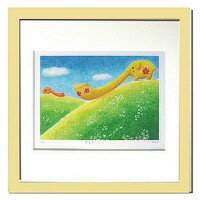 ほんわか癒し系アート。やさしいタッチのパステル画で描く、可愛らしい動物達をモチーフにした心暖まる作品が人気のアーチストです。飾るだけで幸運を運んできてくれそうな見る人を幸せにしてくれる雰囲気が人気です。サイズ320×320×21mm個装サイ...
