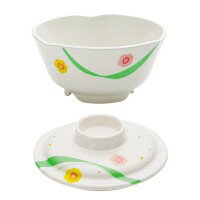 愛らしい色合いの花模様におだやかな明るさが漂います☆器をやさしく包みこむように描かれたキュートな花と、そよ風を思わせる爽やかな若草色のラインが、おだやかな明るさと軽やかな印象をつくり出しています。サイズ身:105×52mm、蓋:110×32...